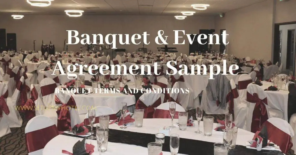 Banquet Agreement Form / Banquet Terms And Conditions Sample - SetupMyHotel