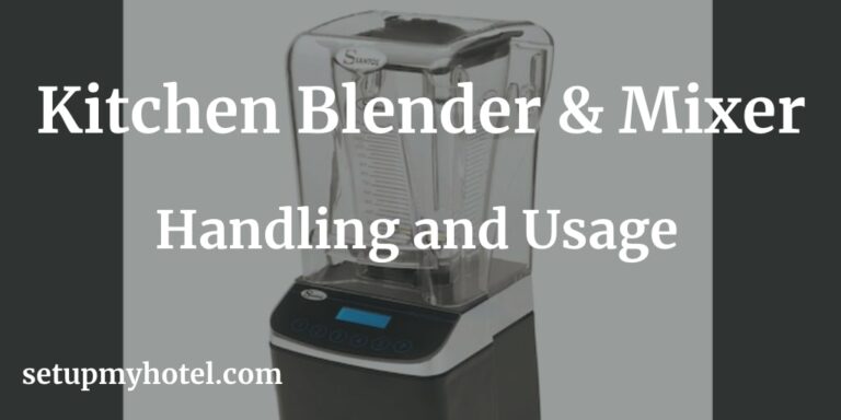 SOP - Kitchen / F&B Production - Operating Industrial Blender In ...