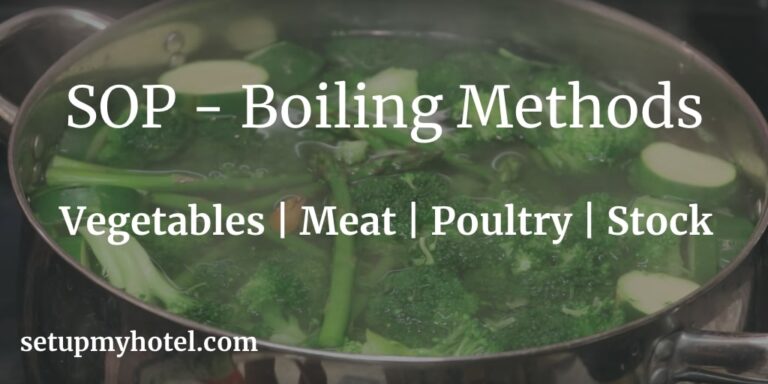 SOP - Kitchen / F&B Production - Boiling Methods - SetupMyHotel