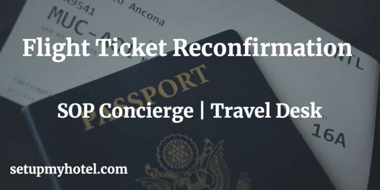 SOP - Concierge / Travel Desk - Flight Reconfirmation Procedure ...