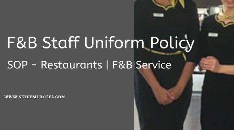 SOP - F&B General - Staff Uniform Policy - SetupMyHotel