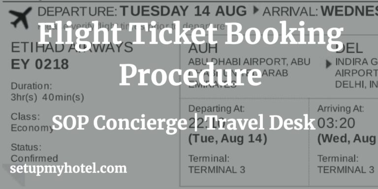 SOP - Concierge / Travel Desk - Flight Ticket Booking Procedure ...