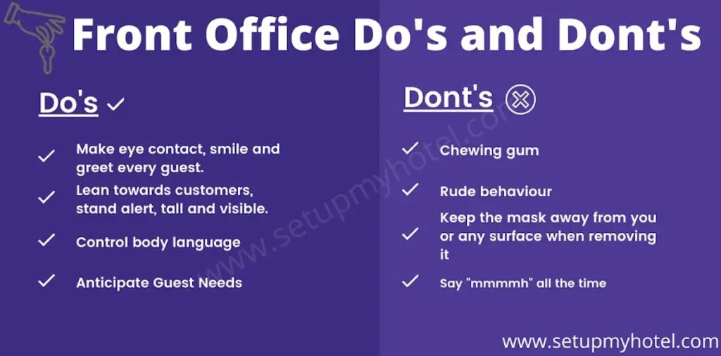 Front Office Do's and Dont's - SetupMyHotel