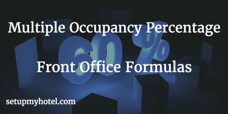 FO Formula - Multiple Occupancy Ratio / Multiple Occ. Percentage ...