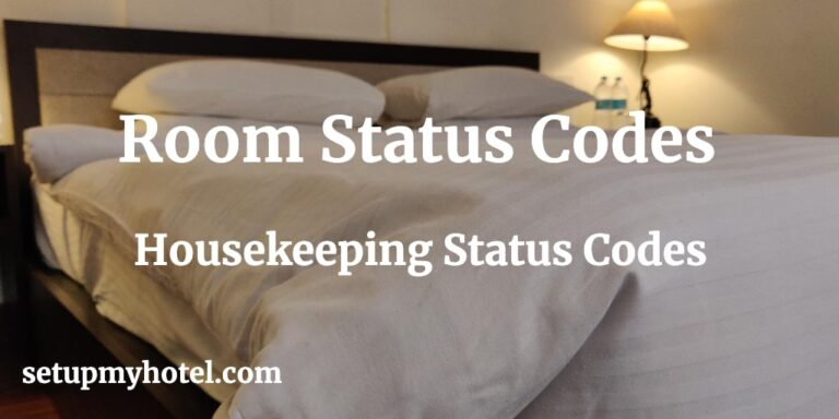 Room Status Codes For Housekeeping Department - SetupMyHotel