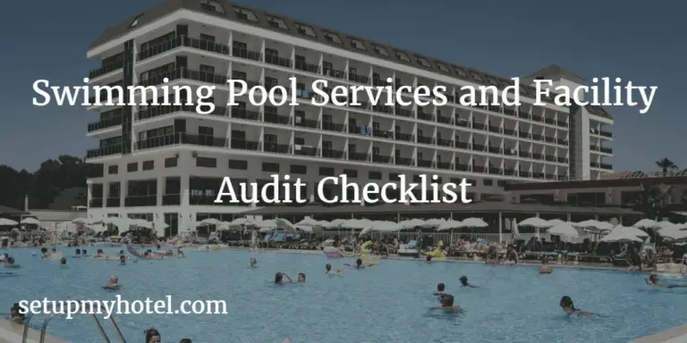 Service Standard Checklist - HK - Pool Side Services and Facilities ...
