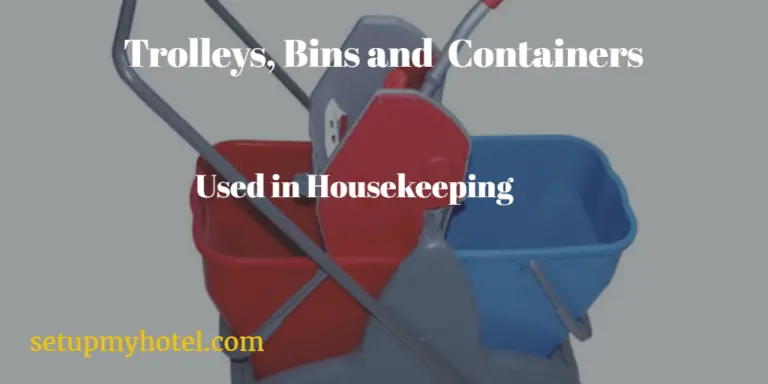 Types of Containers, Bins and Trolleys Used in Housekeeping - SetupMyHotel