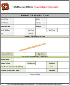 Hotel Stationery Formats Archives - SetupMyHotel