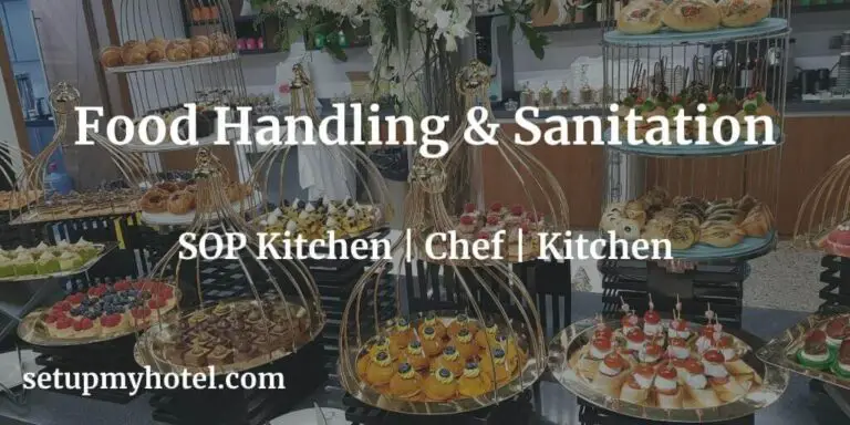 SOP - Kitchen / F&B Production - Food Handling And Sanitation ...