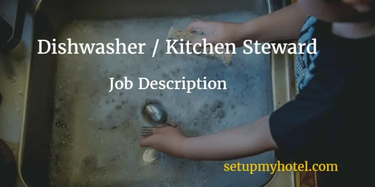 Dishwasher / Kitchen Steward Job Description - SetupMyHotel