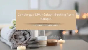 Concierge / SPA - Saloon Booking Form Sample - SetupMyHotel