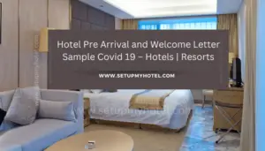 Hotel Pre Arrival and Welcome Letter Sample Covid 19 - Hotels | Resorts ...