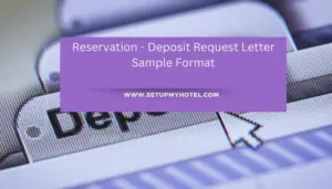 Reservation - Deposit Request Letter Sample Format - SetupMyHotel