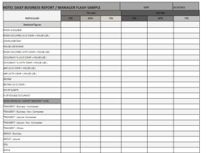DBR / DRR - Hotel Daily Business Report / Manager Report - SetupMyHotel