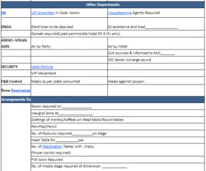 Banquet Event Checklist / Banquet Function Checklist - SetupMyHotel