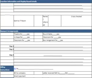 Banquet Event Checklist / Banquet Function Checklist - SetupMyHotel